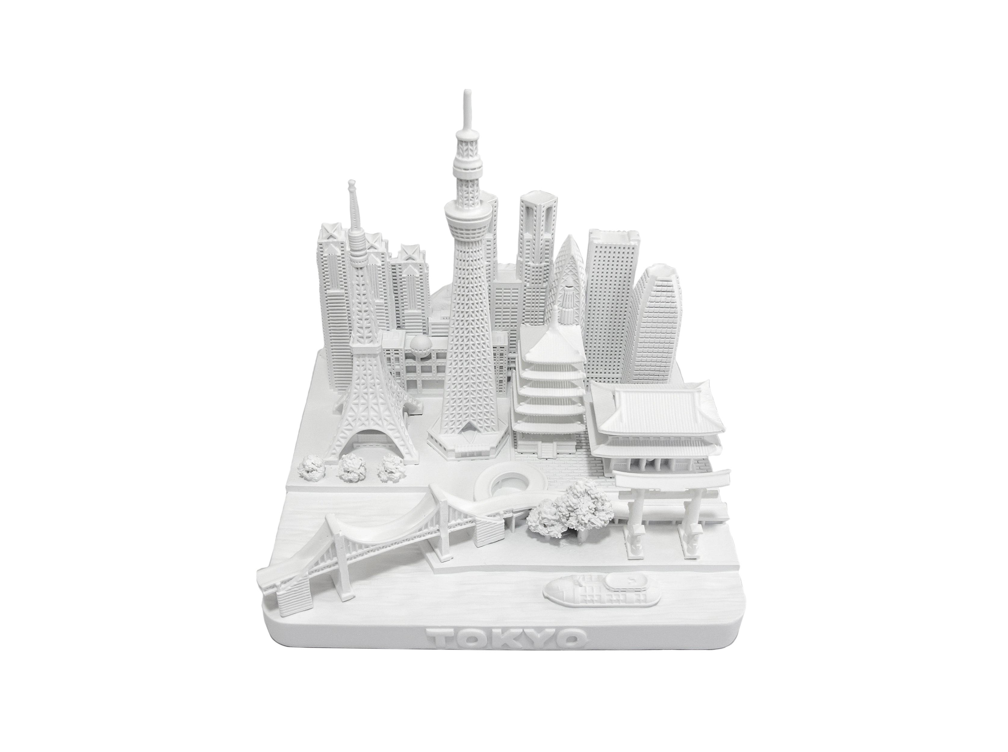 Tokyo Japan Skyline Landmark 3D Model Matte White – City Skyline 3D Inc.